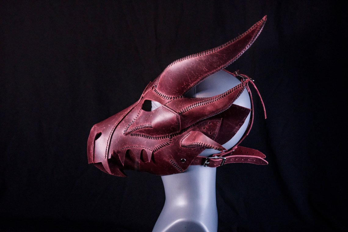 PDF Pattern Leather Dragon Mask | Etsy Canada