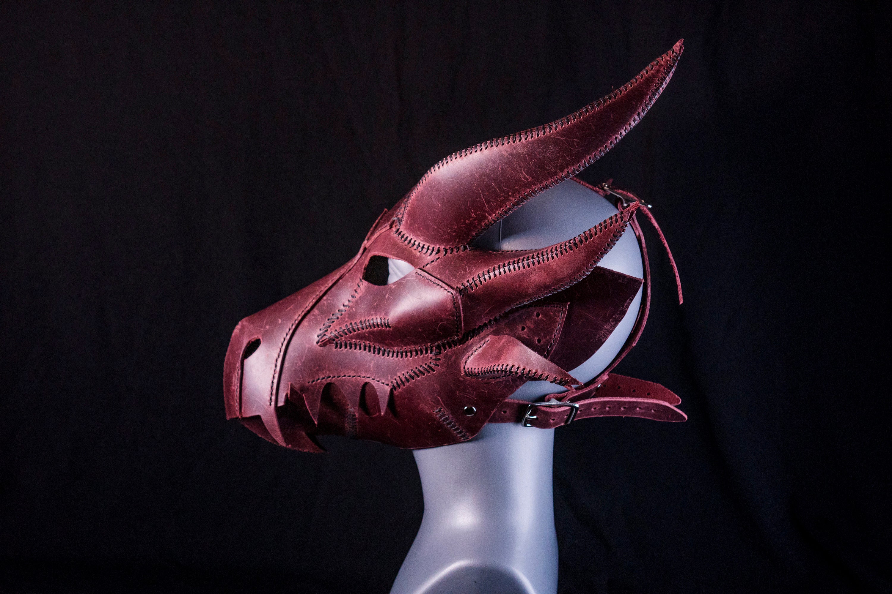 PDF Pattern Leather Dragon Mask | Etsy Canada