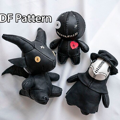 PDF Pattern Leather Dolls 3 Pack - Etsy