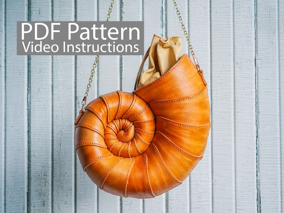 PDF Pattern Leather Spiral Seashell Bag - Etsy