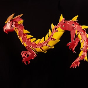 PDF Pattern Leather Articulated Dragon - Etsy
