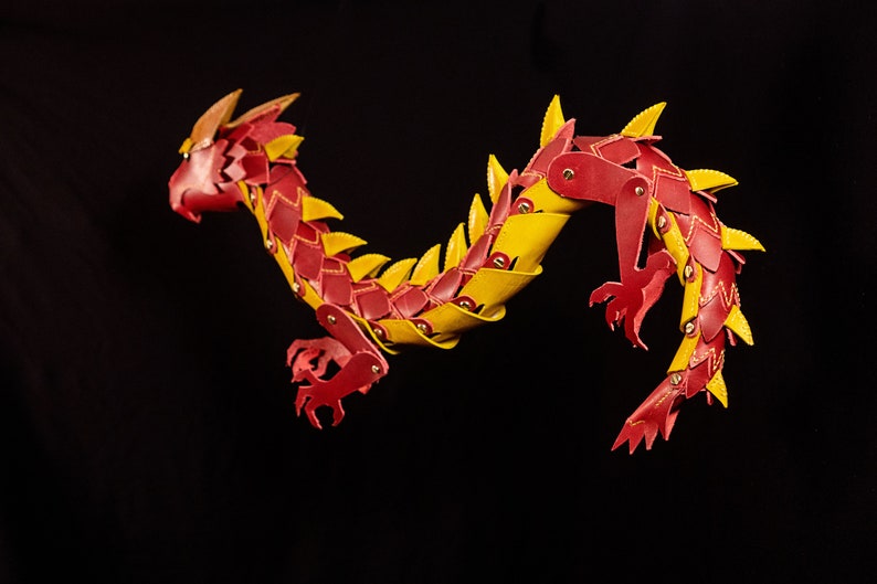PDF Pattern Leather Articulated Dragon - Etsy