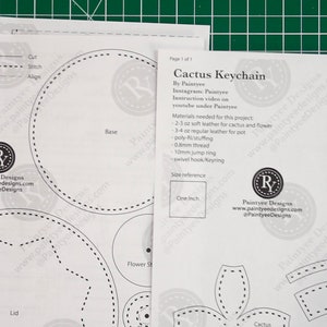 PDF Pattern Leather Cactus Box and Keychain - Etsy