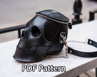 PDF Pattern Leather Skull Half Mask | Etsy