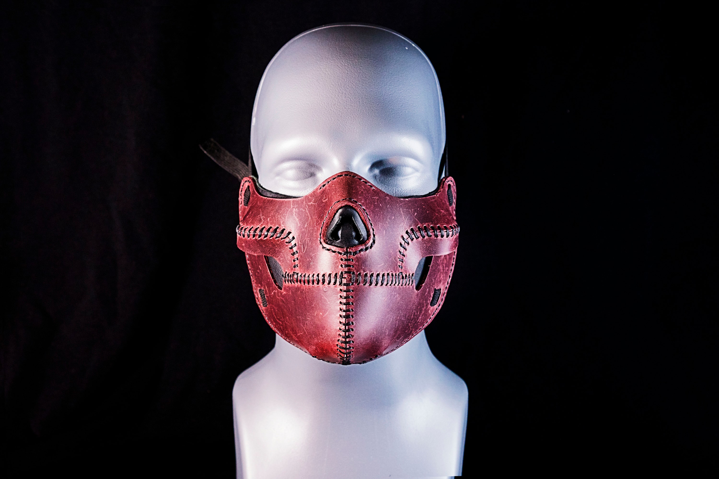 PDF Pattern Leather Skull Half Mask - Etsy