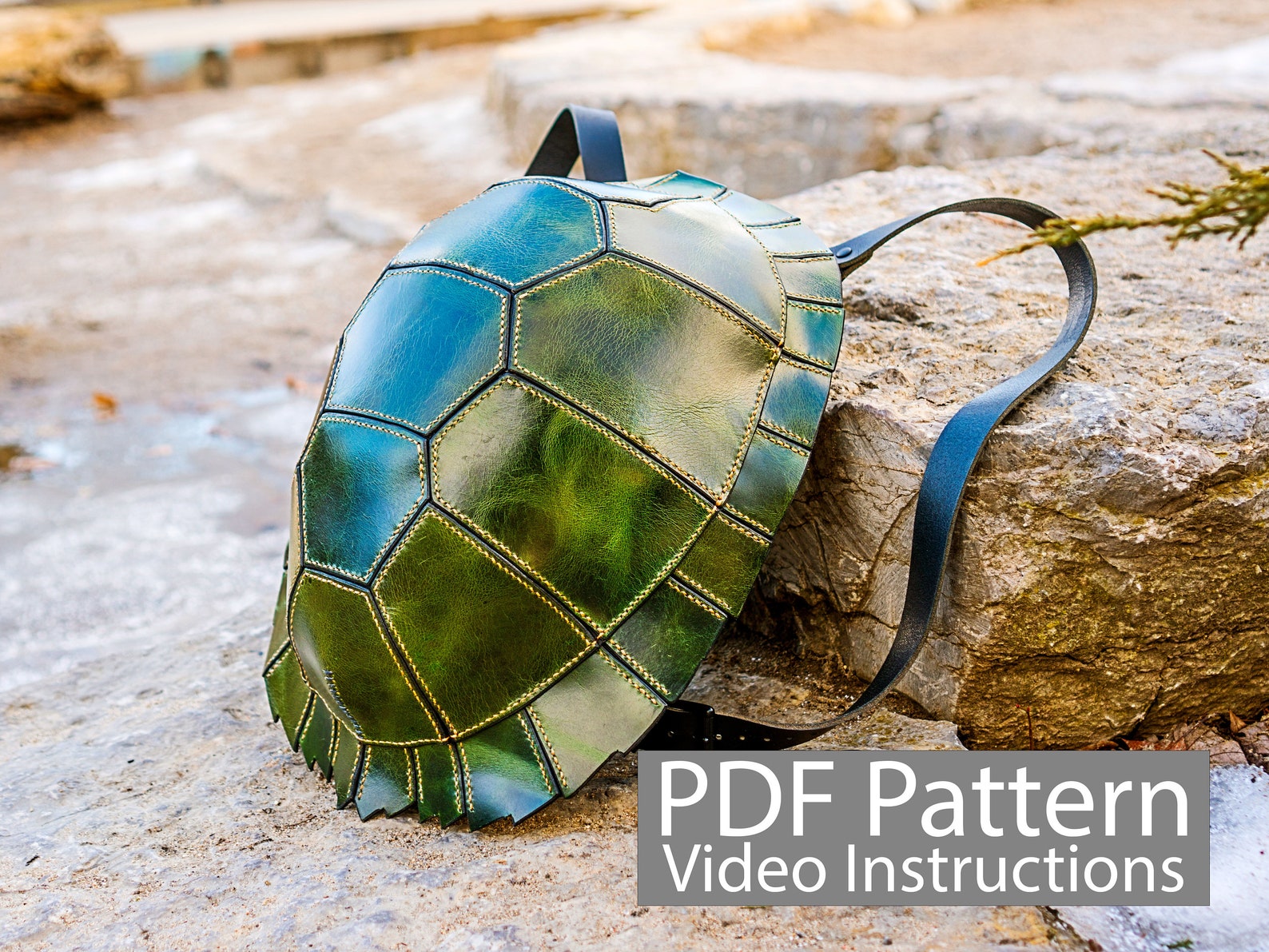 PDF Pattern Leather Turtle Shell Backpack - Etsy