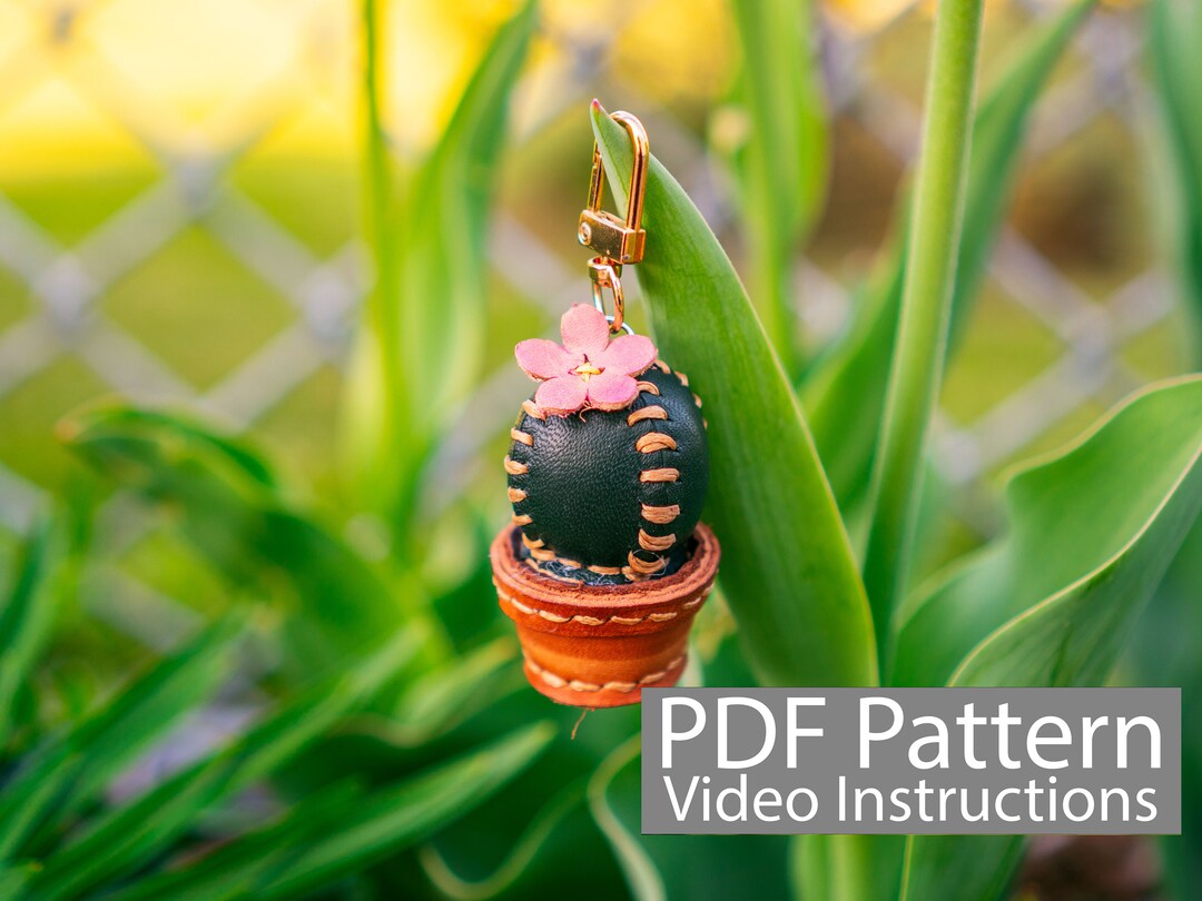 PDF Pattern Leather Cactus Keychain - Etsy