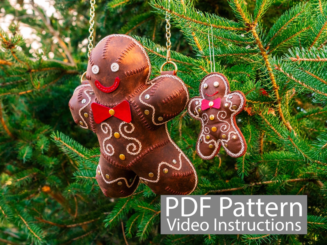 PDF Pattern Leather Gingerbread Man Purse With Ornament - Etsy