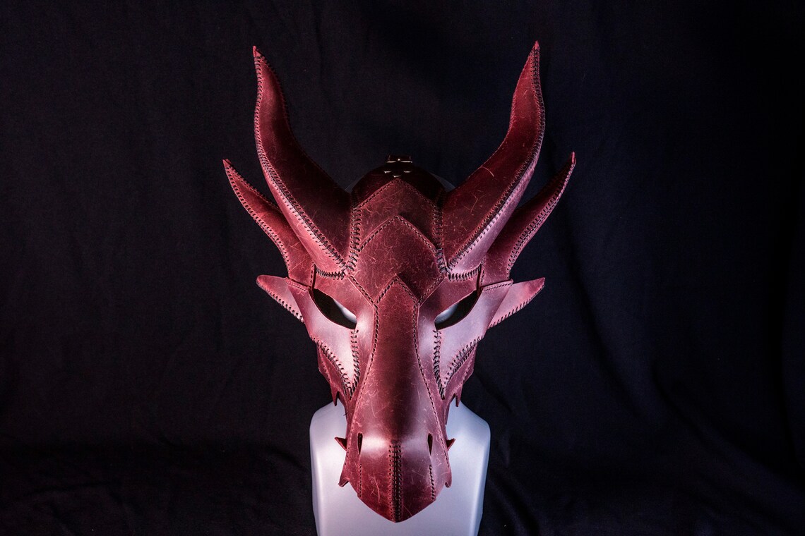 PDF Pattern Leather Dragon Mask | Etsy UK