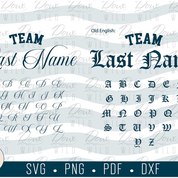 Team Last Name Svg - Etsy