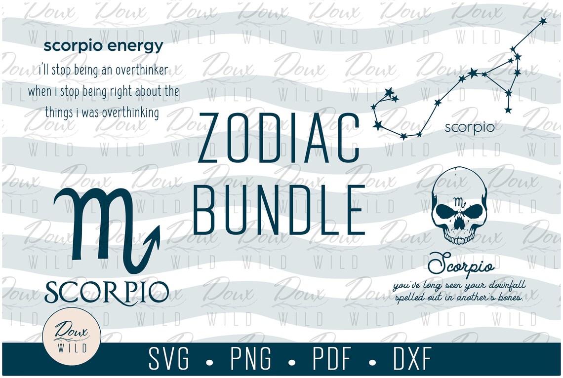 Scorpio Bundle Svg Zodiac Energy Birthday Horoscope Astrology - Etsy