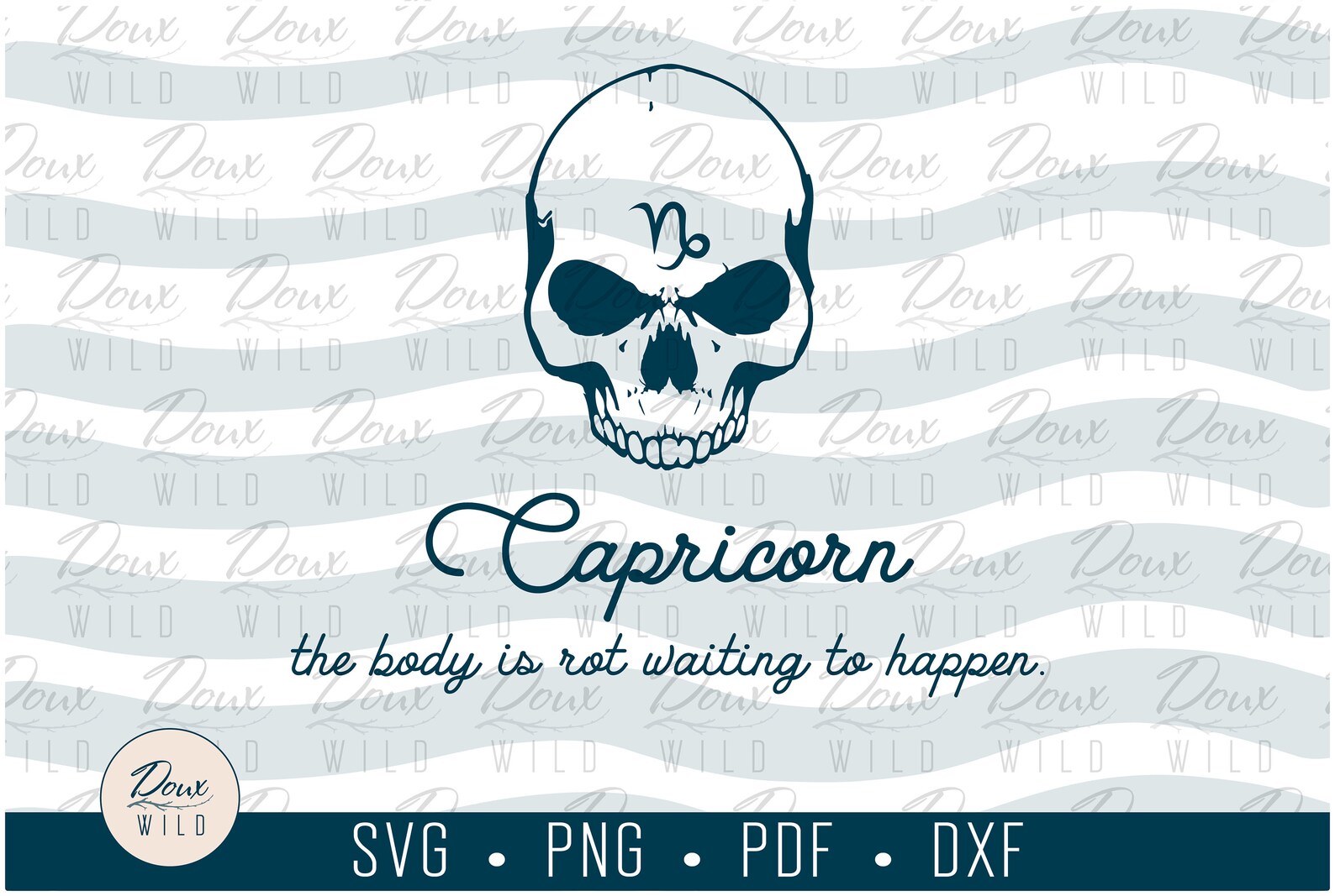 Capricorn Skull Svg, Zodiac Birthday Stars Horoscope Astrology Sun Sign ...