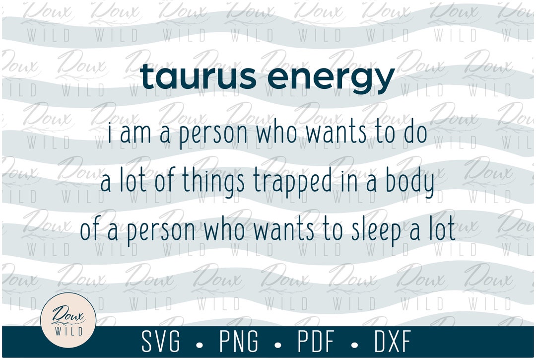 Taurus Energy Svg Zodiac Birthday Stars Horoscope Astrology Signage ...