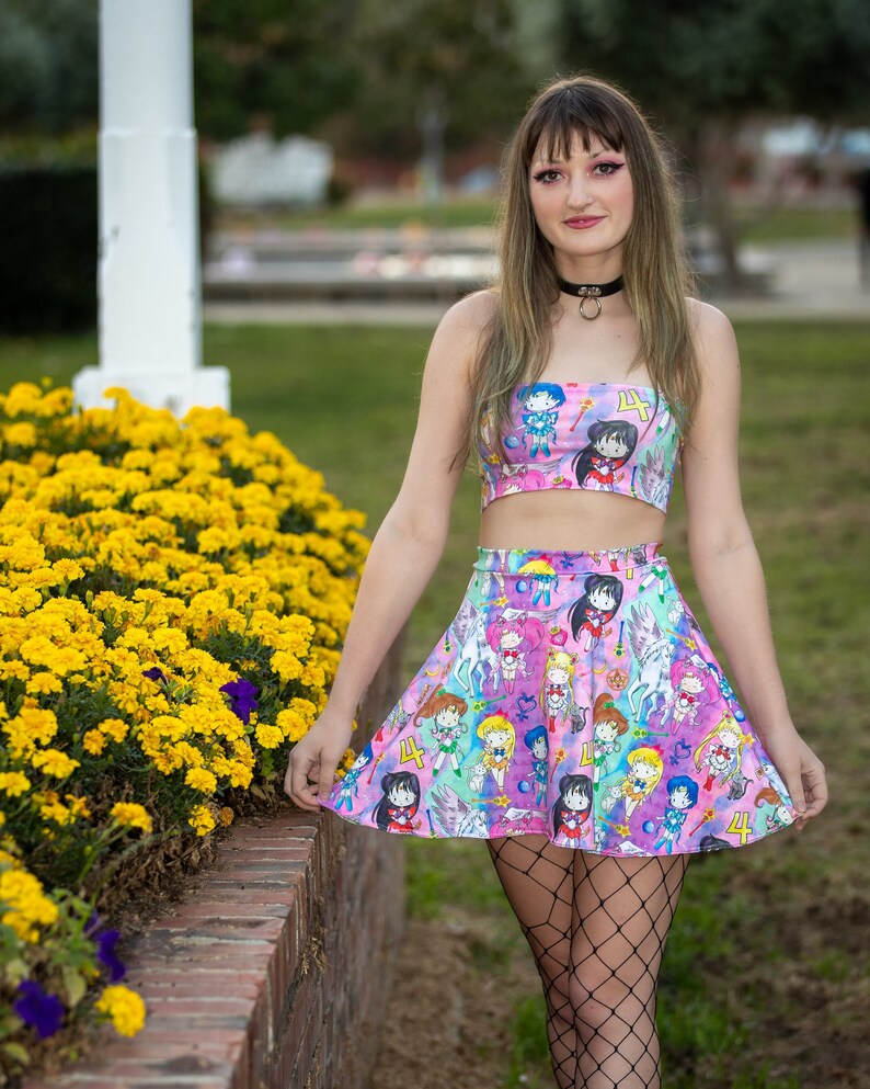 Anime Chibi Magical Tube Top Skirt Set - Etsy