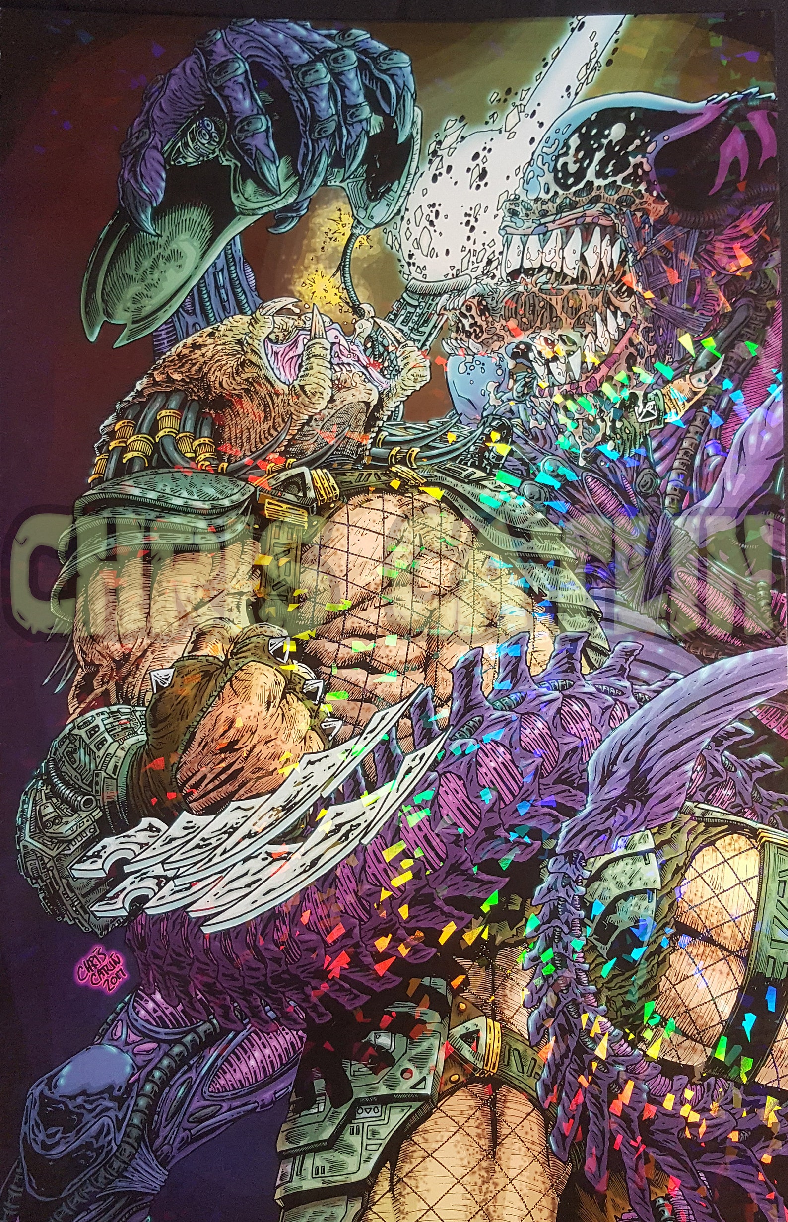 Alien vs Predator Wall Art Print | Etsy