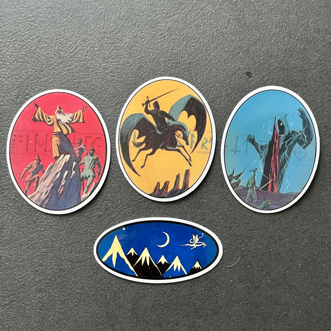 The Hobbit and the Lord of the Rings Vintage Book Cover Artwork ...