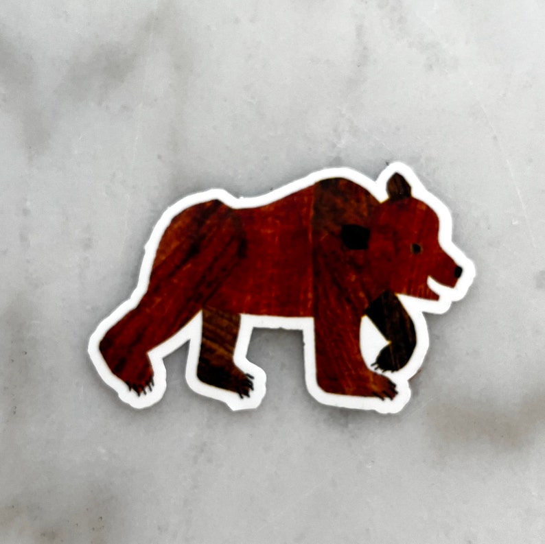 Eric Carle Illustrations Vinyl Stickers Brown Bear Brown Bear - Etsy