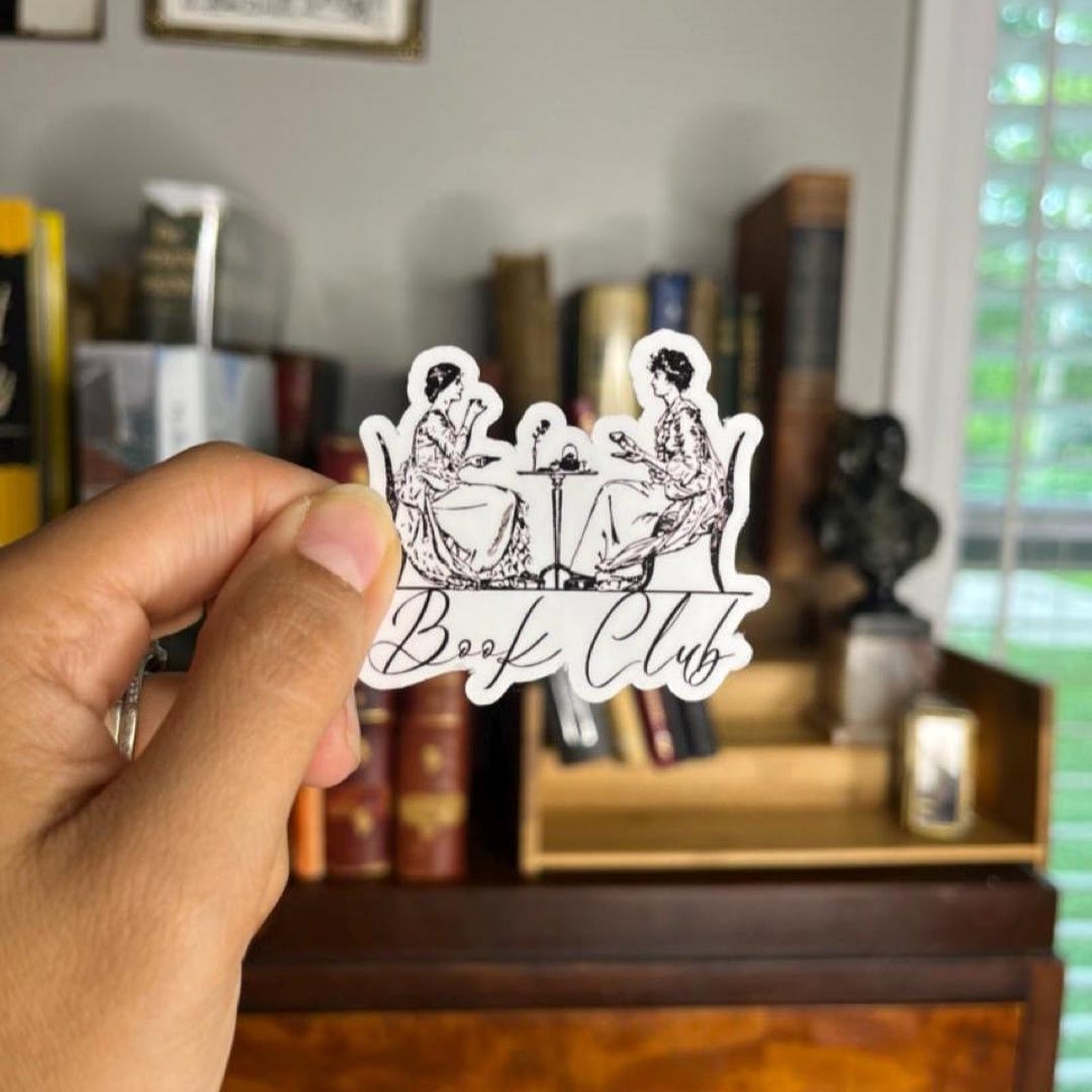 Book Club Bookish Book Lover Vinyl Decal Sticker - Etsy