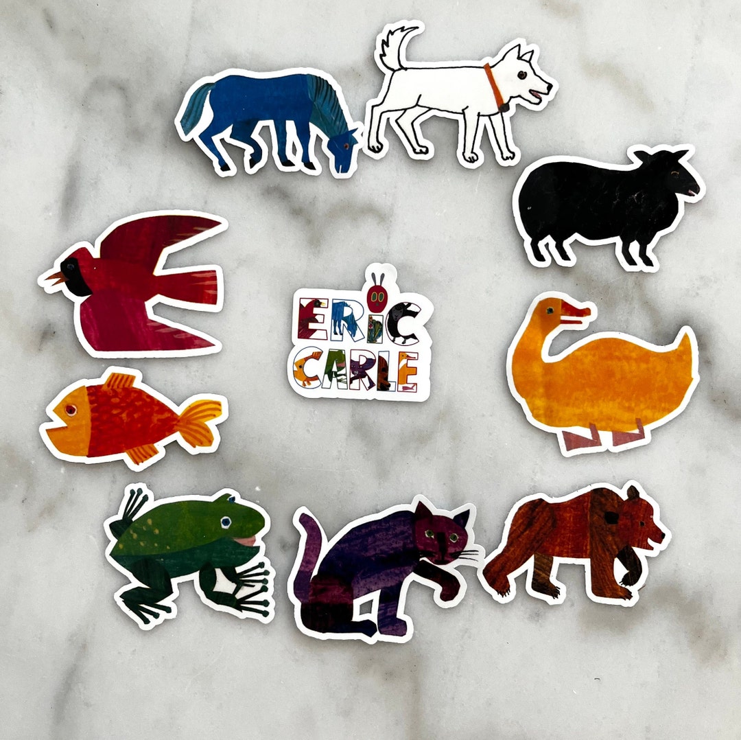Eric Carle Illustrations Vinyl Stickers Brown Bear Brown Bear - Etsy