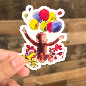 Curious George Vintage Vinyl Stickers - Etsy