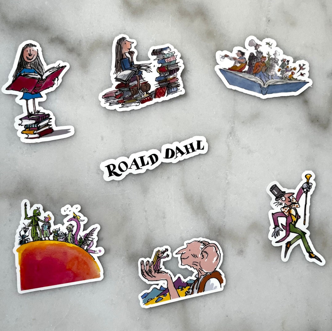 Roald Dahl Illustrations Vinyl Stickers Etsy