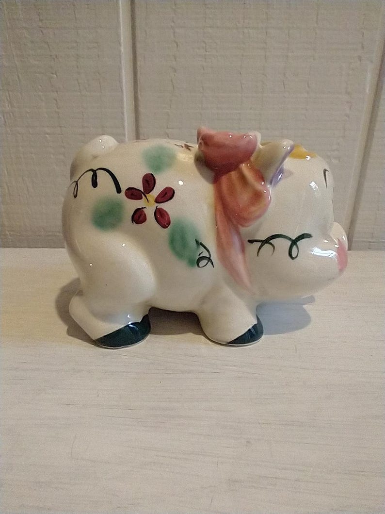 Vintage Piggy Bank Kitchy Ceramic Japan - Etsy
