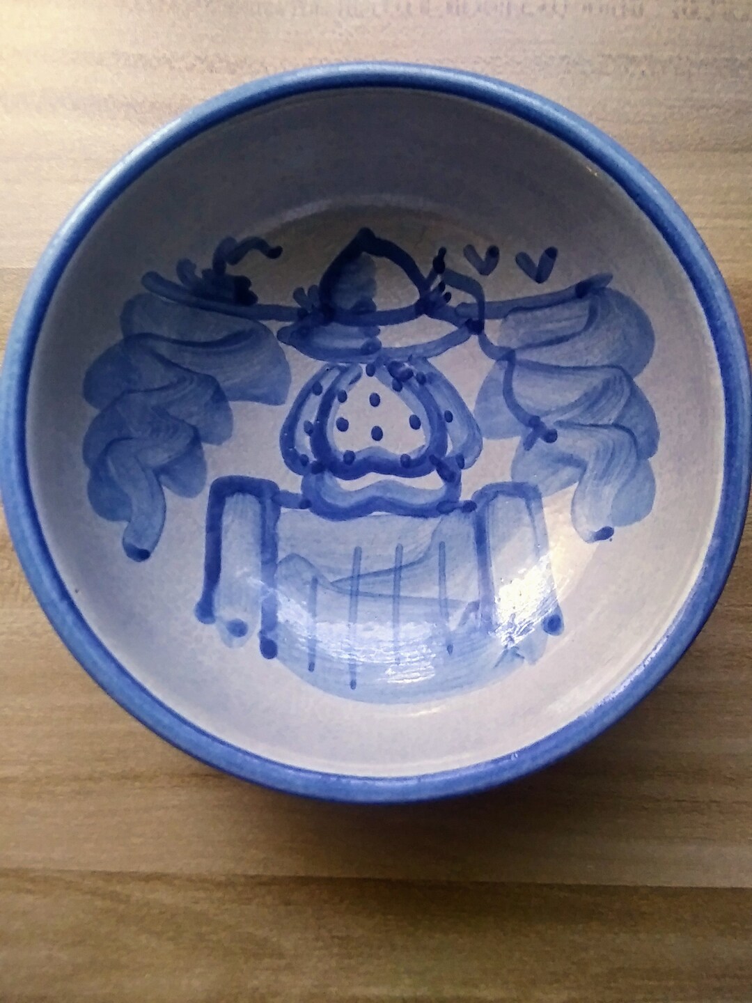 Vintage M.A. Hadley Pottery/stoneware Blue Bowl - Etsy