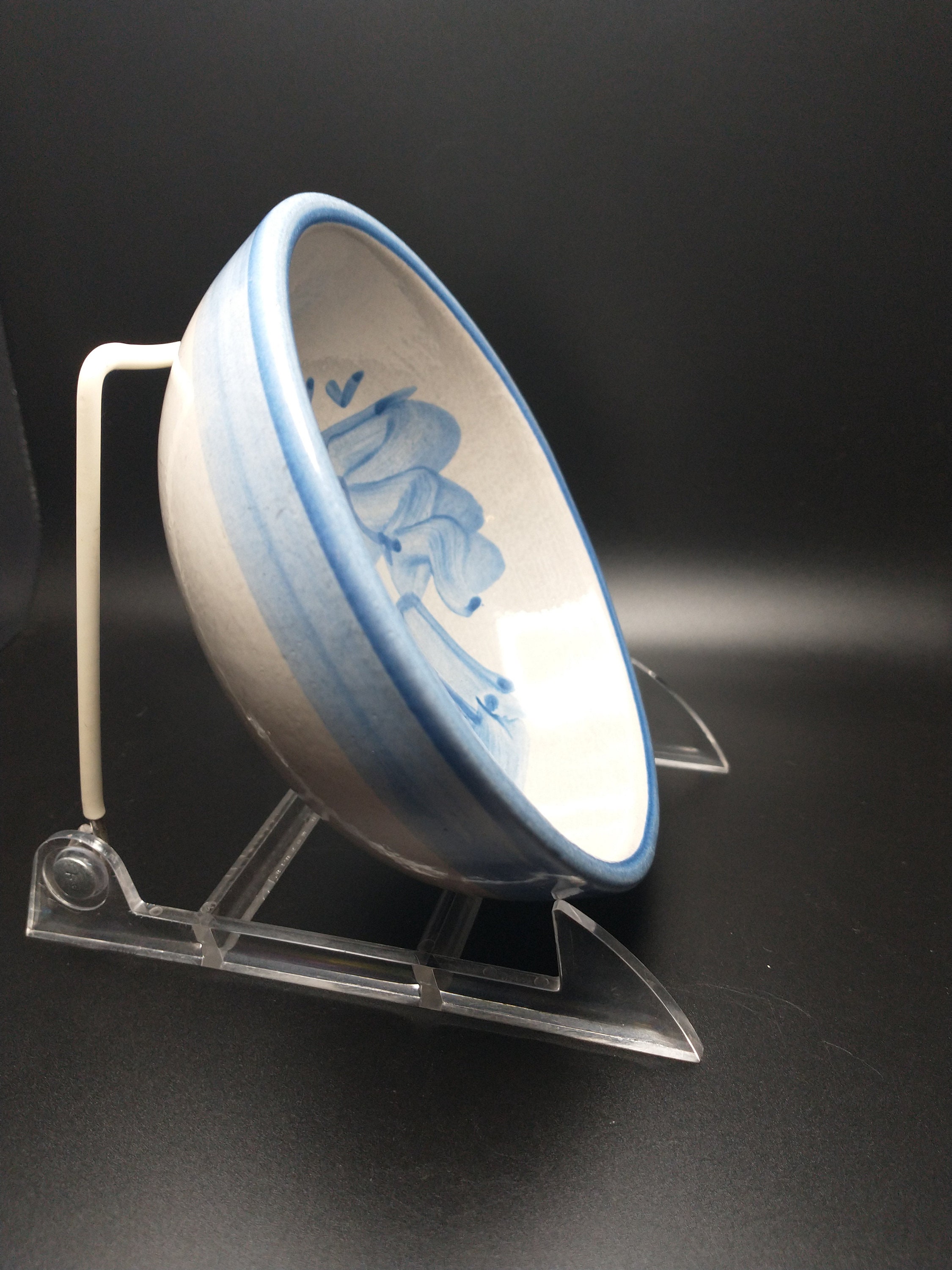 Vintage M.A. Hadley Pottery/stoneware Blue Bowl - Etsy