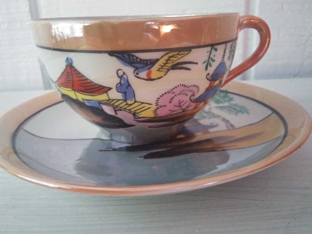 Vintage Lusterware Tea Cup and Saucer Lusterware Japanese - Etsy