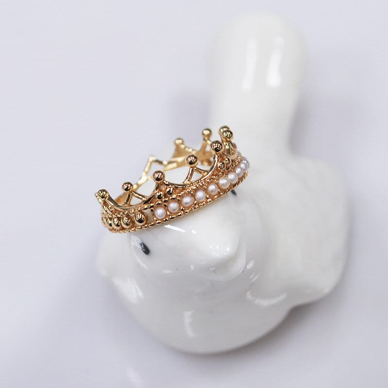 Enchanted Crown Ring Pearl Crown Wedding Ring Tiara Crown - Etsy