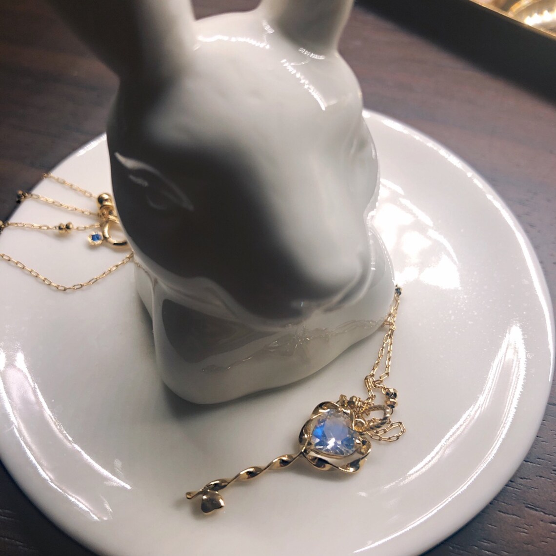 Moonstone Key Necklace Heart Key Pendant Necklace Dainty Key - Etsy