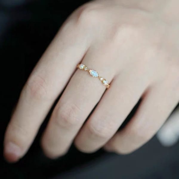 Opal Stacking Ring - Etsy