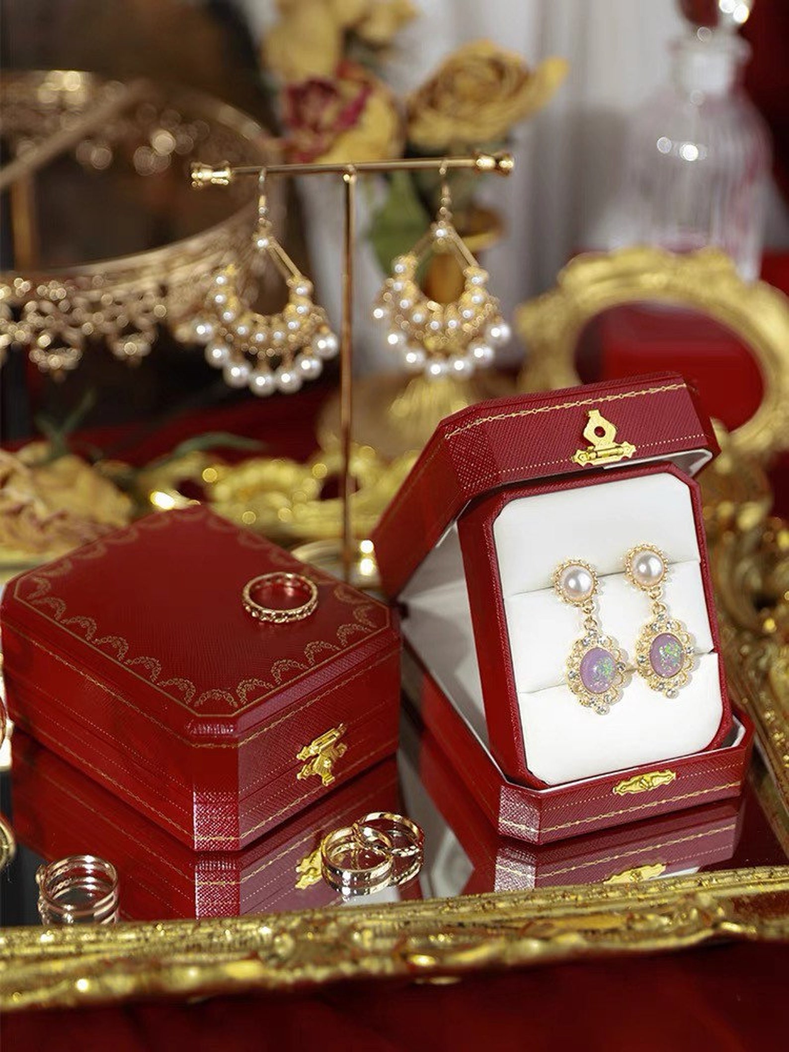 Vintage Wedding Ring Box Couple Ring Box Wedding Ceremony - Etsy