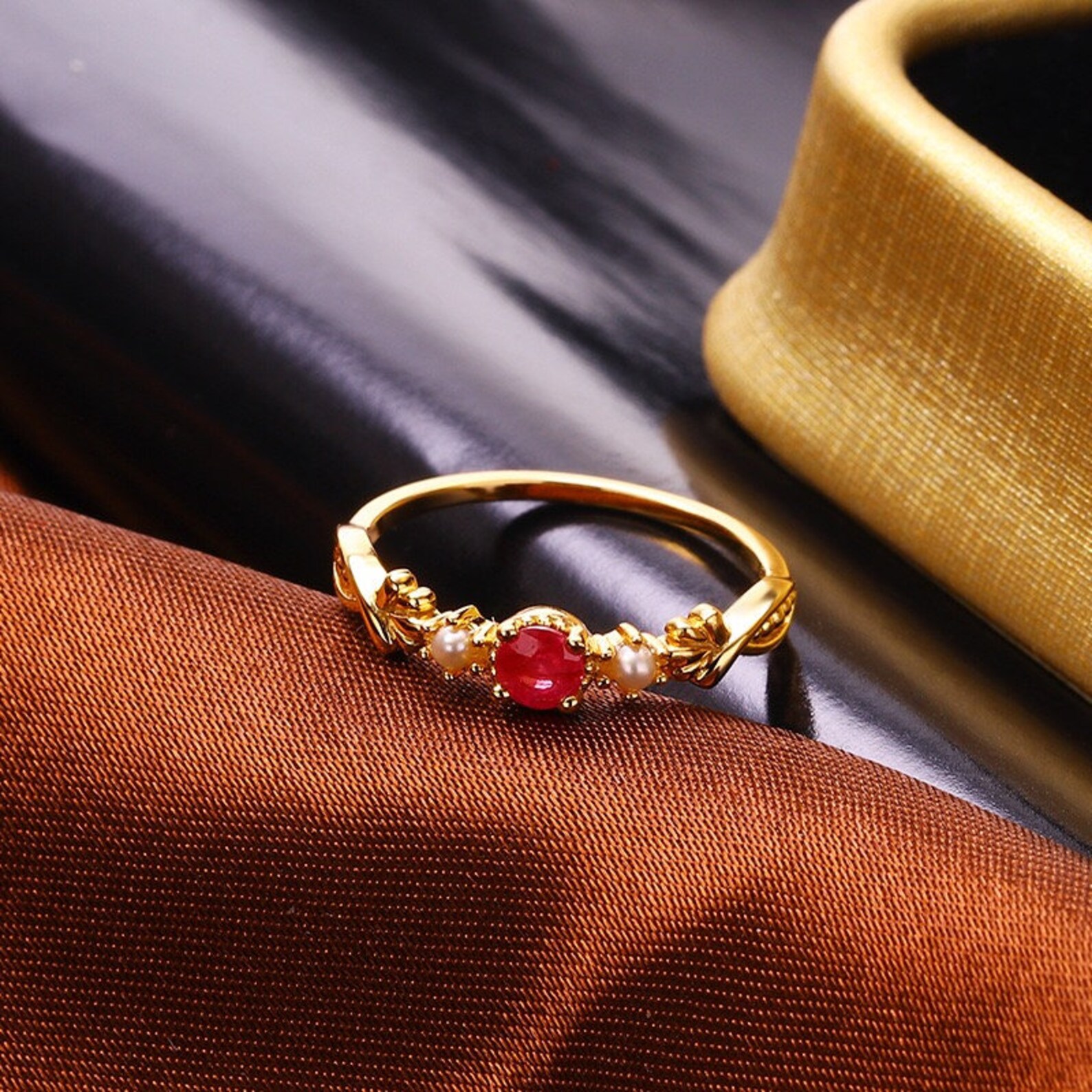 Natural Ruby Promise Ring Dainty Ruby Engagement Ring | Etsy