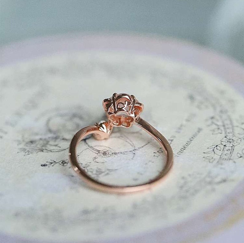 Cherry Blossom Ring Pink Flower Ring Flower Promise Ring | Etsy