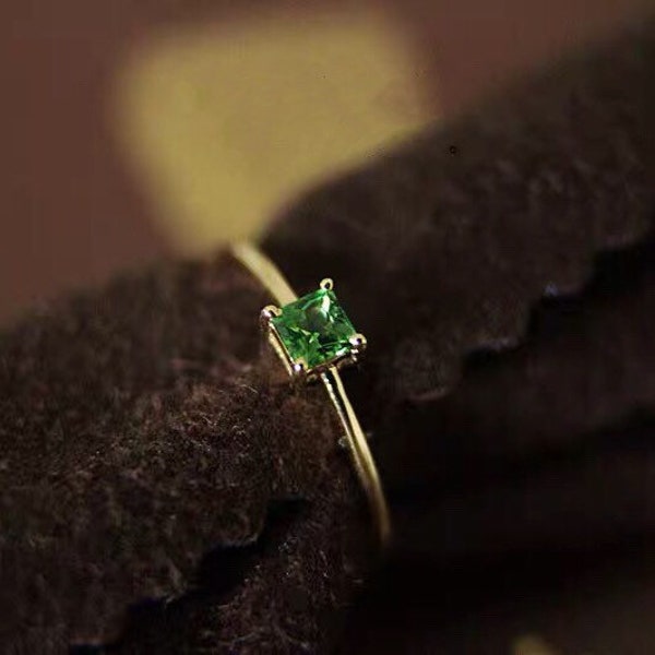 Tsavorite Ring - Etsy