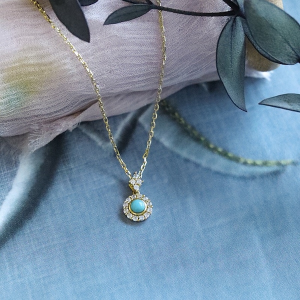 Dainty Turquoise Necklace - Etsy