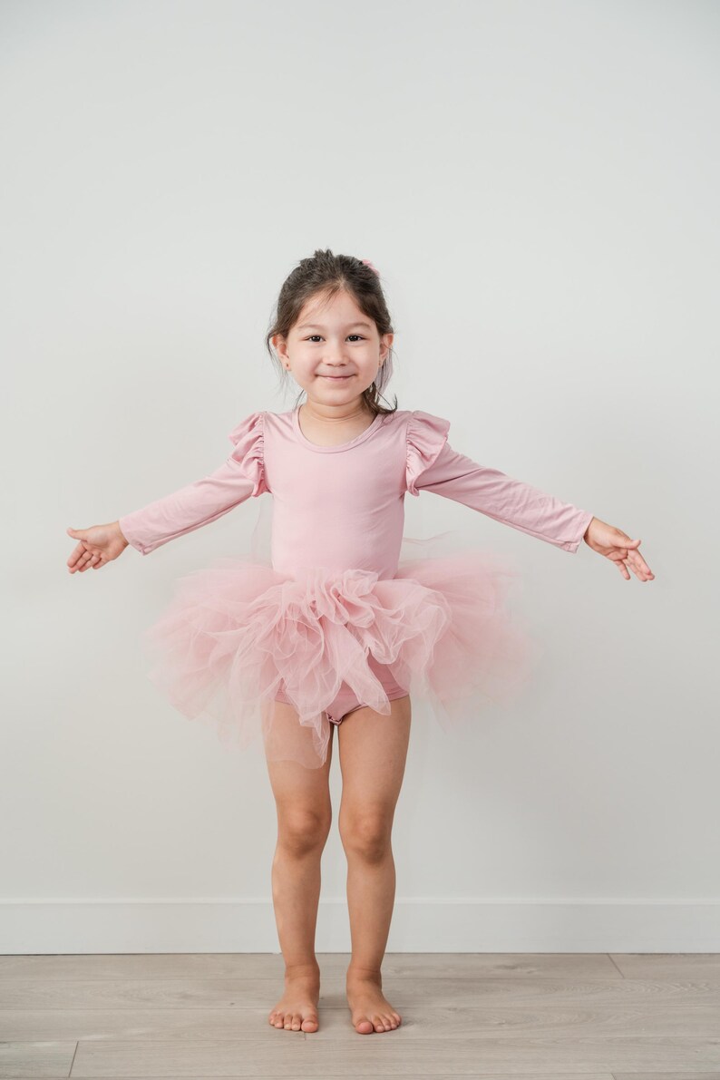 Classic Ballet Tutu Dress Long Sleeve - Dusty Pink - Etsy