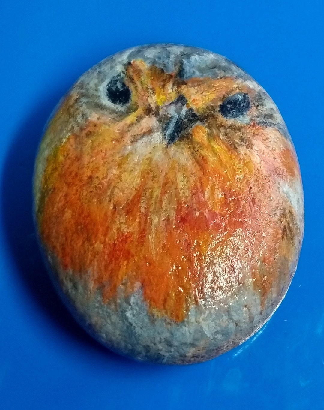 Christmas Hand Painted Pebble Robin Bird Stone Acrylic Paint With ...