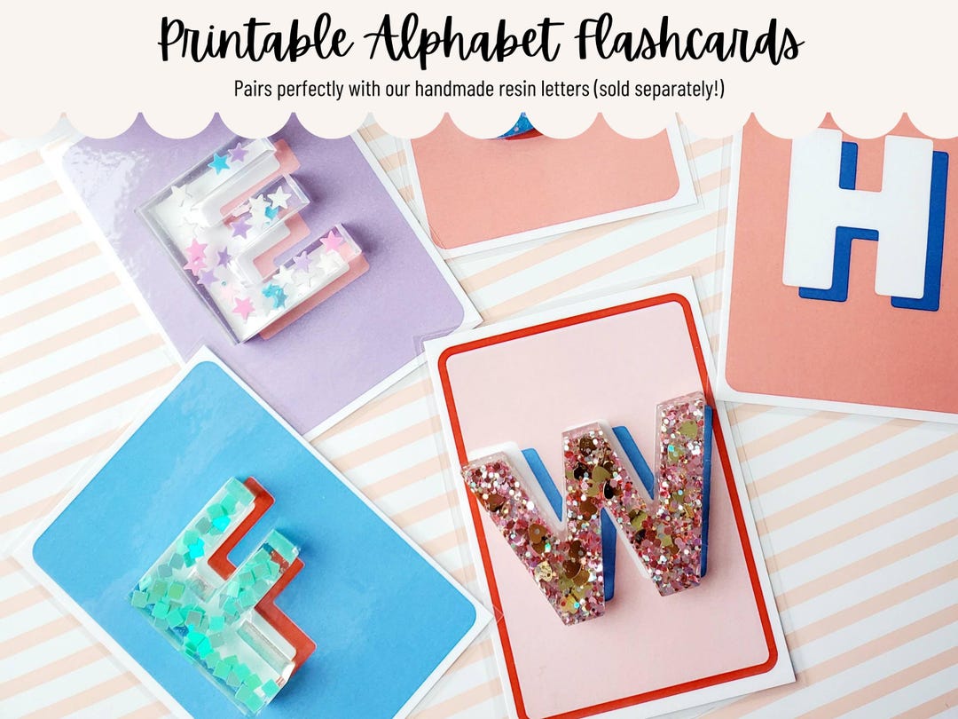 Printable Alphabet Flashcards | Pastel ABC Flashcards for Preschool ...