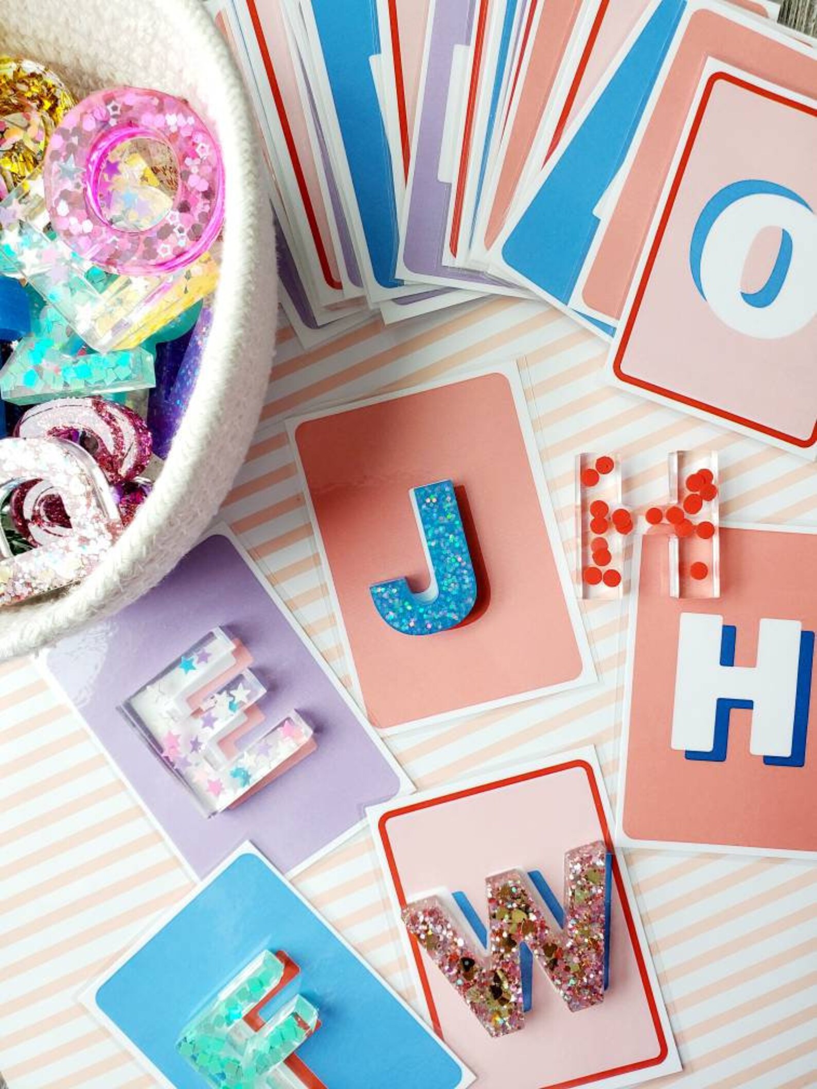 Printable Alphabet Flashcards | Pastel ABC Flashcards for Preschool ...