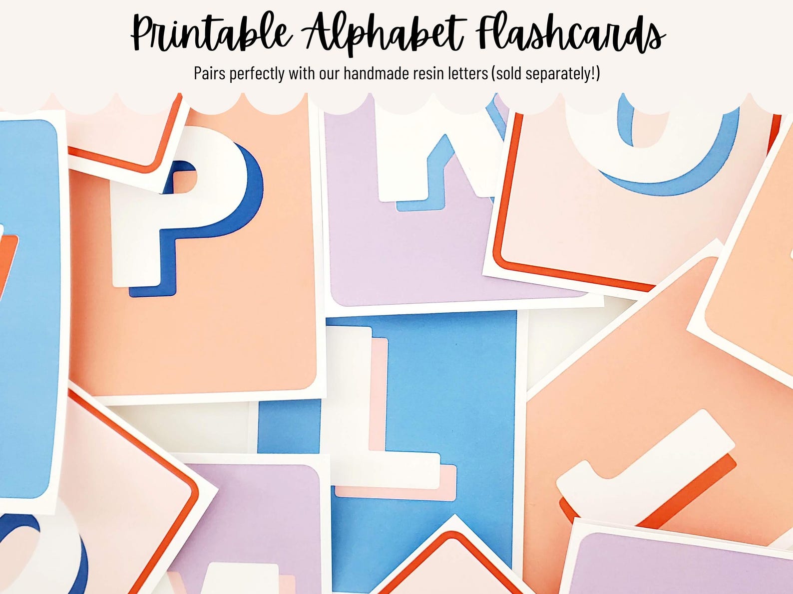 Printable Alphabet Flashcards | Pastel ABC Flashcards for Preschool ...