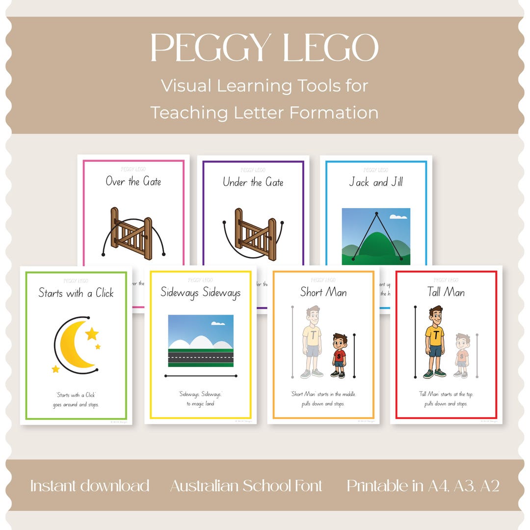 Peggy Lego Writing Guide – Visual Learning Tools for Teaching Letter ...