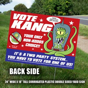 Vote Kang or Kodos Election Yard Sign - Etsy