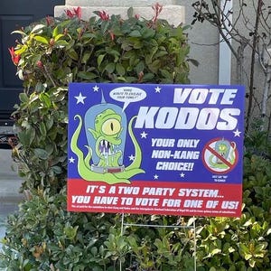 Vote Kang or Kodos Election Yard Sign - Etsy