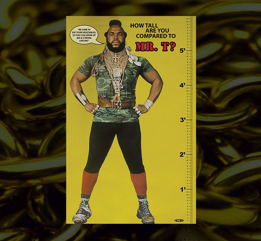Mr. T Lifesize Growth Chart - Etsy