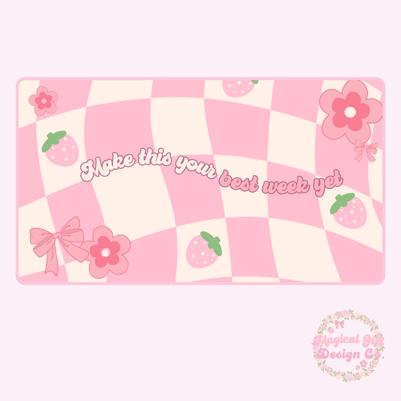Girly Pink Desktop Wallpaper Set - Etsy