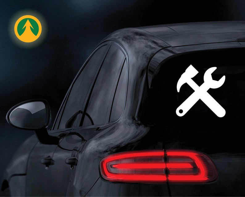 Tools Mechanic Wrench Hammer Sticker Decal Vinyl Sign Cup Mug Nursery ...