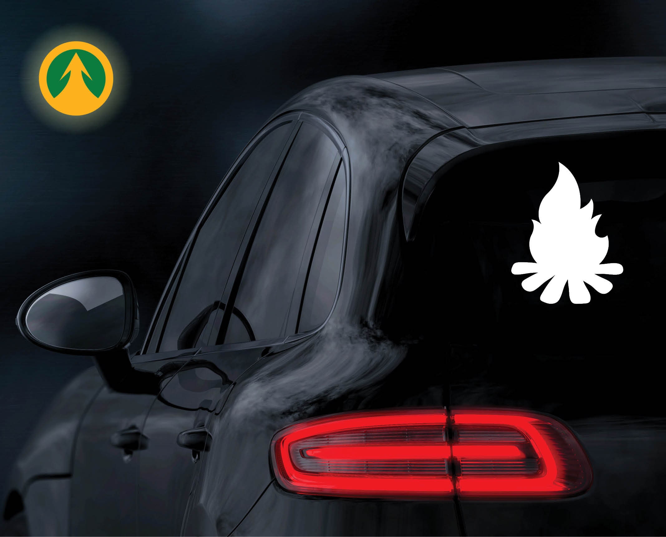 Campfire Wood Fire Flame Sticker Decal Vinyl Sign Cup Mug Nursery Wall ...