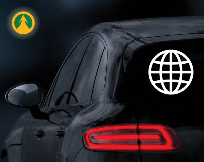 Earth Map Meridian Globe Sticker Decal Vinyl Sign Cup Mug Nursery Wall ...